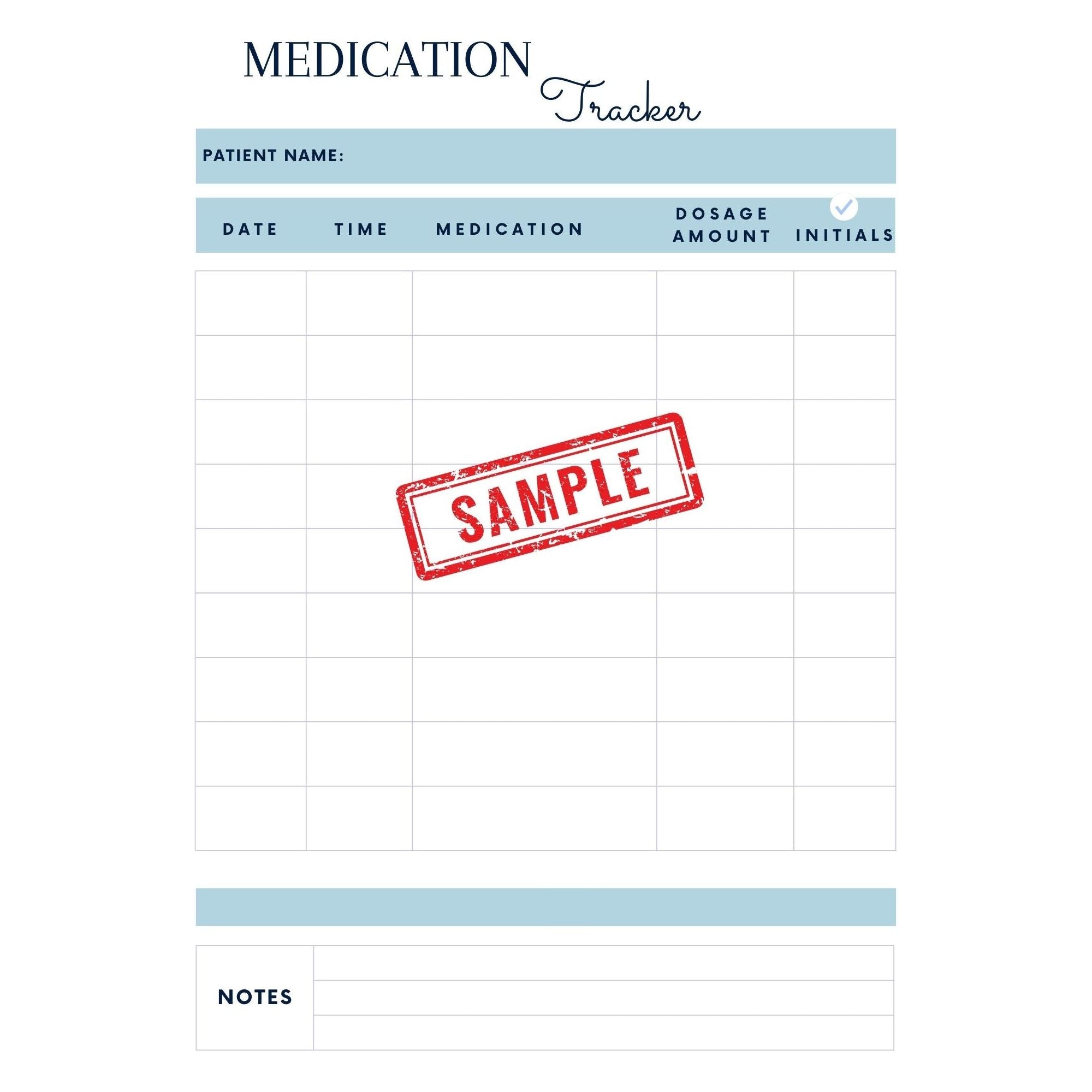 Medication Tracker - Printable Download – The Sensory Specialist PTY LTD