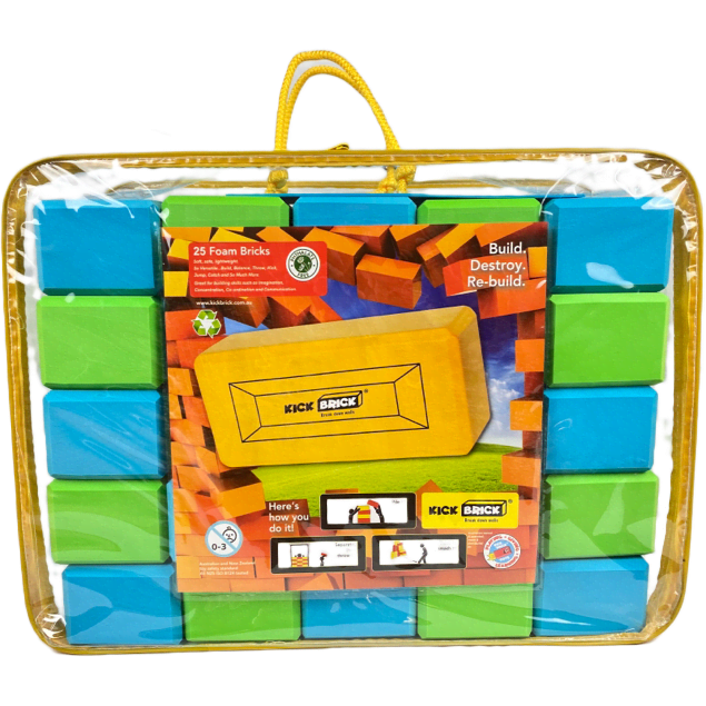 Kick Bricks | Set of 25 Foam Play Blocks – The Sensory Specialist PTY LTD