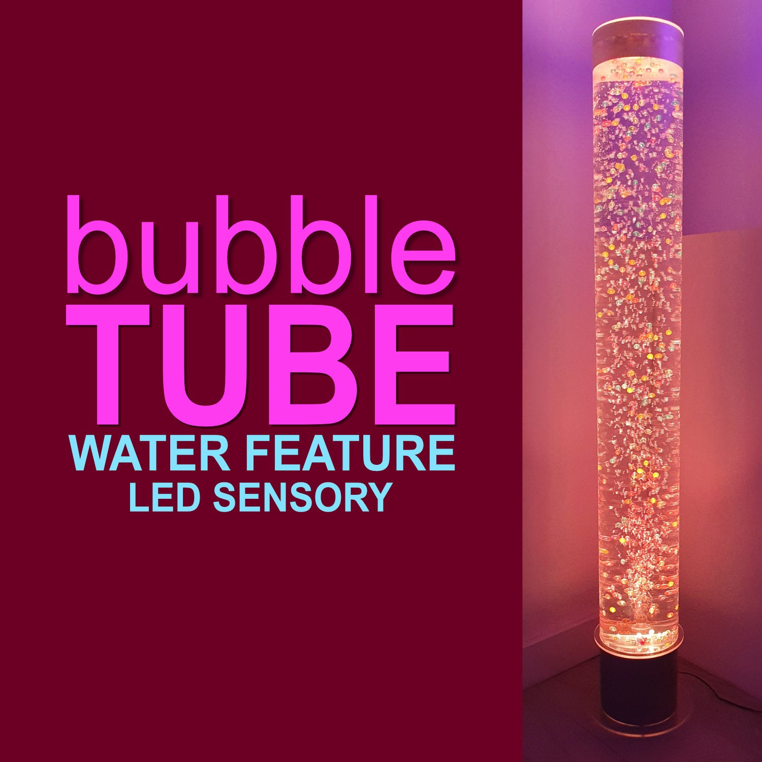 LED Bubble Tube water feature | 120cm high – The Sensory Specialist PTY LTD