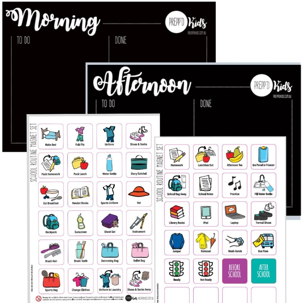 Before and After School Routine Chart Set – The Sensory Specialist PTY LTD