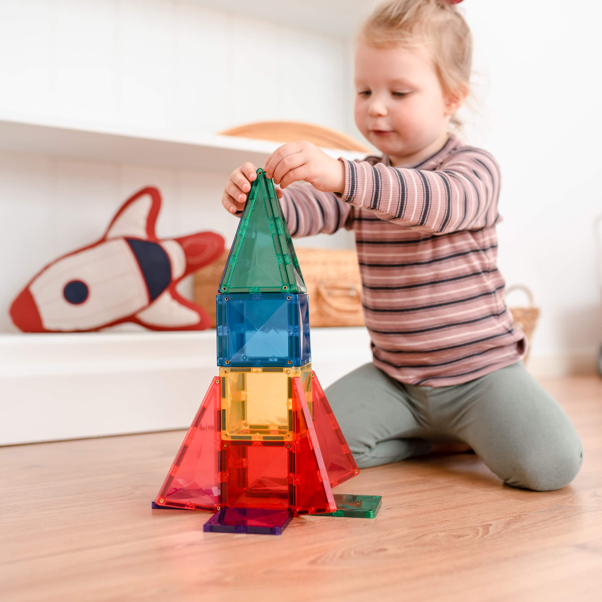 Rainbow Creative Pack - 102 Piece | Connetix Magnetic Tiles – The ...